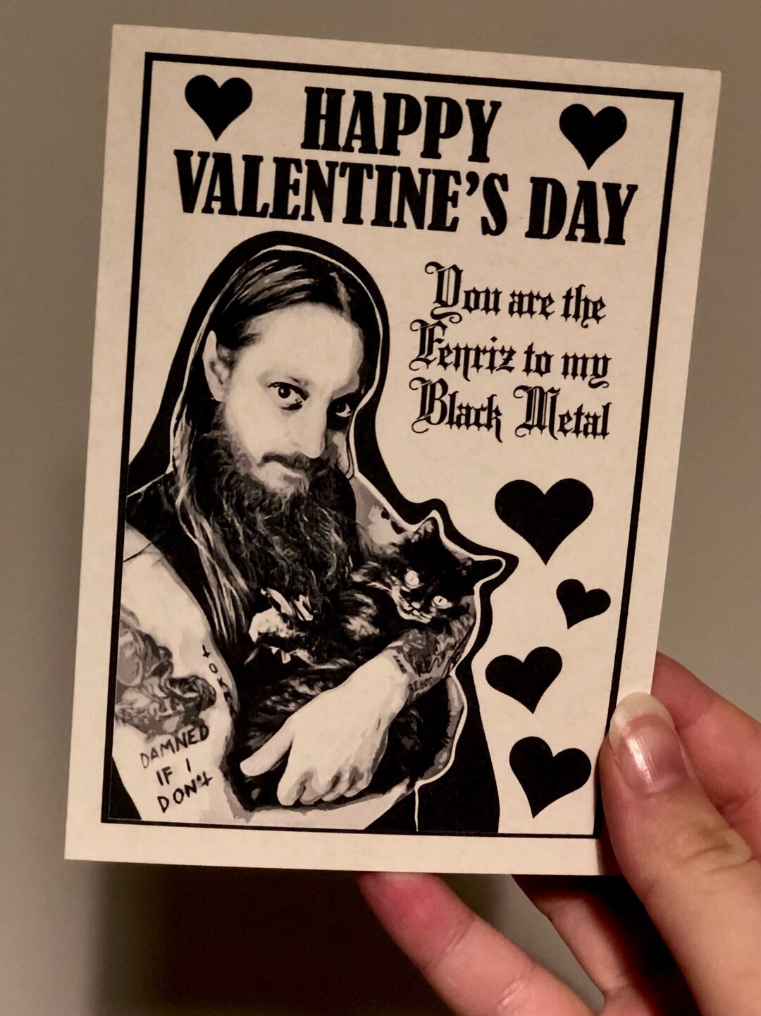 Black Metal Valentine Karte 1 Fenriz - Etsy Österreich