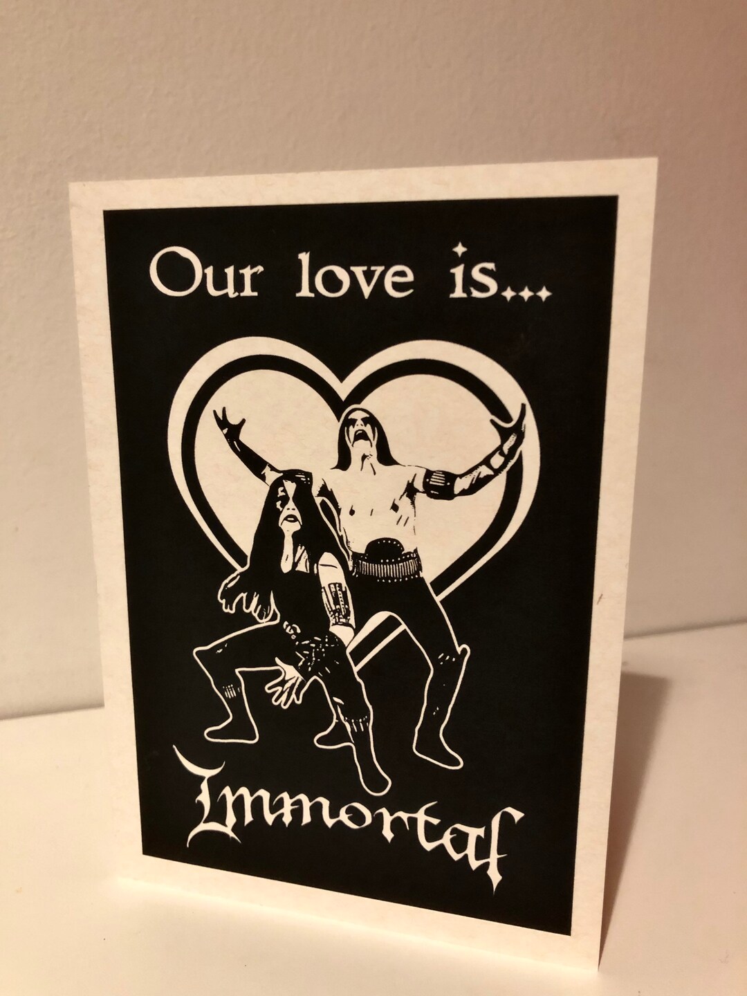 Black Metal Valentine Card - #5 Immortal - Etsy