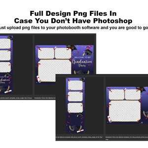Photo Booth Template Graduation Party Hat Diploma Both 2x6 Strip and ...