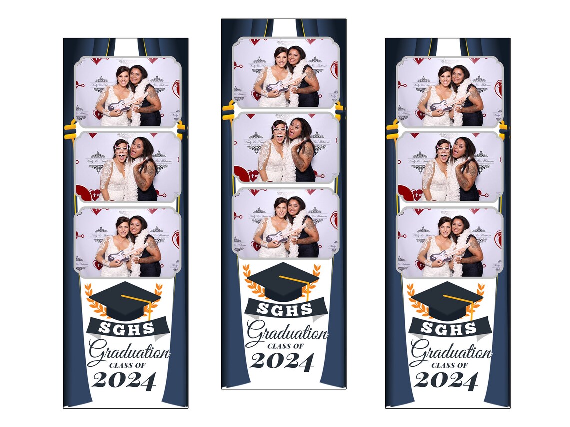 Photo Booth Template Graduation Cap Curtains Diploma 2024 - 2025 - 2026 ...