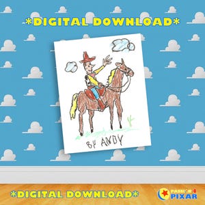Disney Pixar's Toy Story Andy's Room Crayon Drawings PDF Digital ...