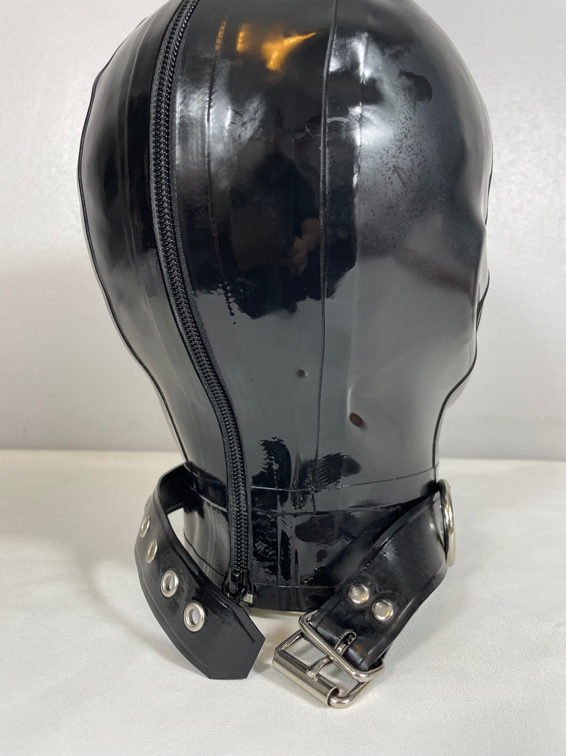 Rubber Latex Gimp Hood Open Eyes And Open Mouth With D Rings Etsy