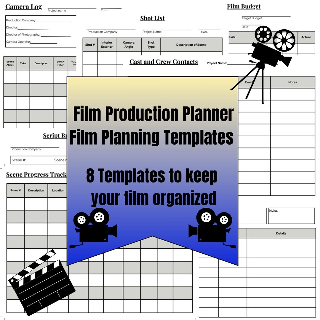 Streamline Your Shoot: Printable Tools for Smooth Production - Etsy