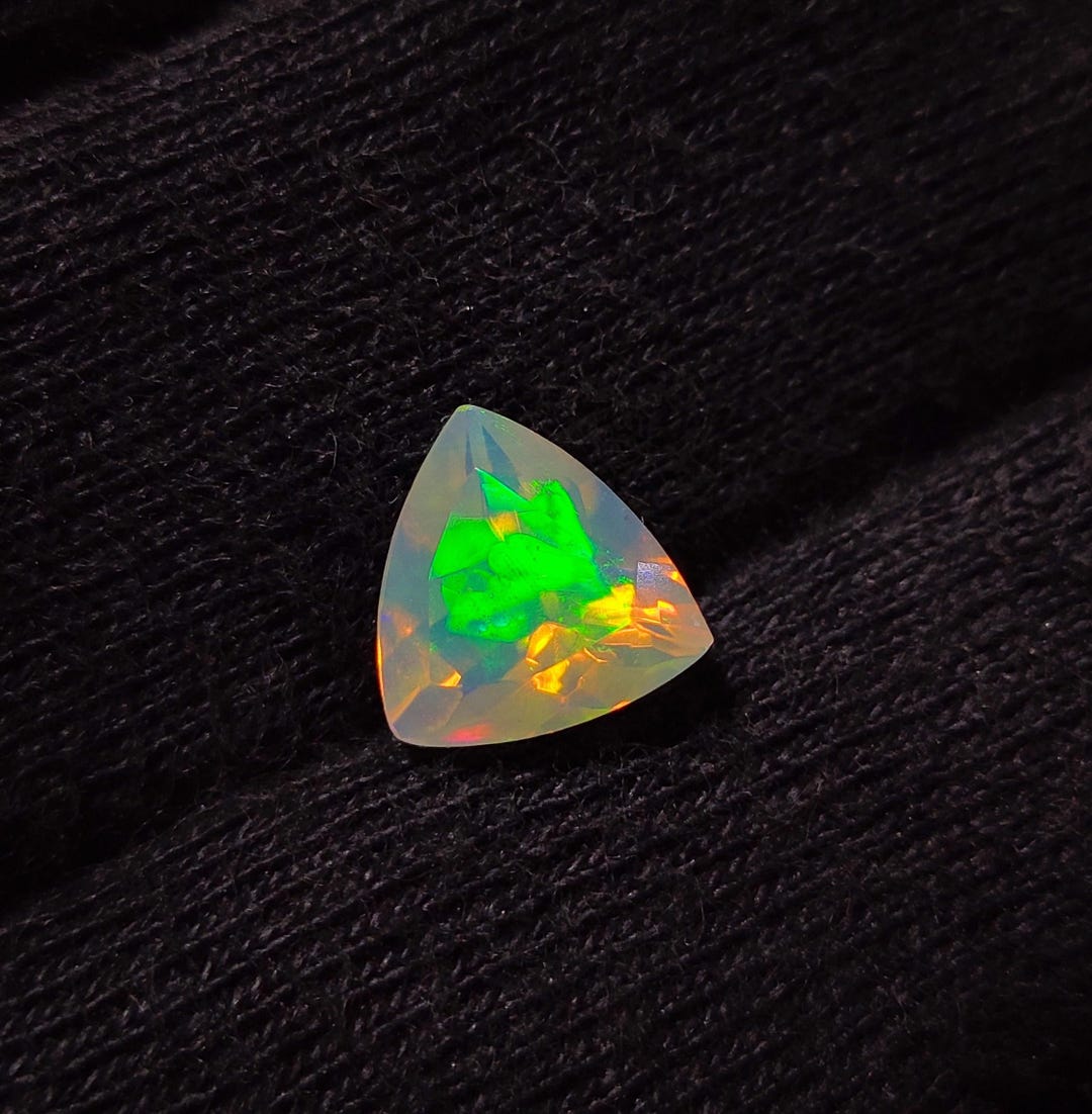 8x8x5.5mm Fire Opal Gemstone, Ethiopian Opal Cut Stone, Untreated Opal ...