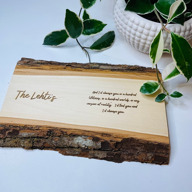 Custom Wooden Slab Sign | Etsy