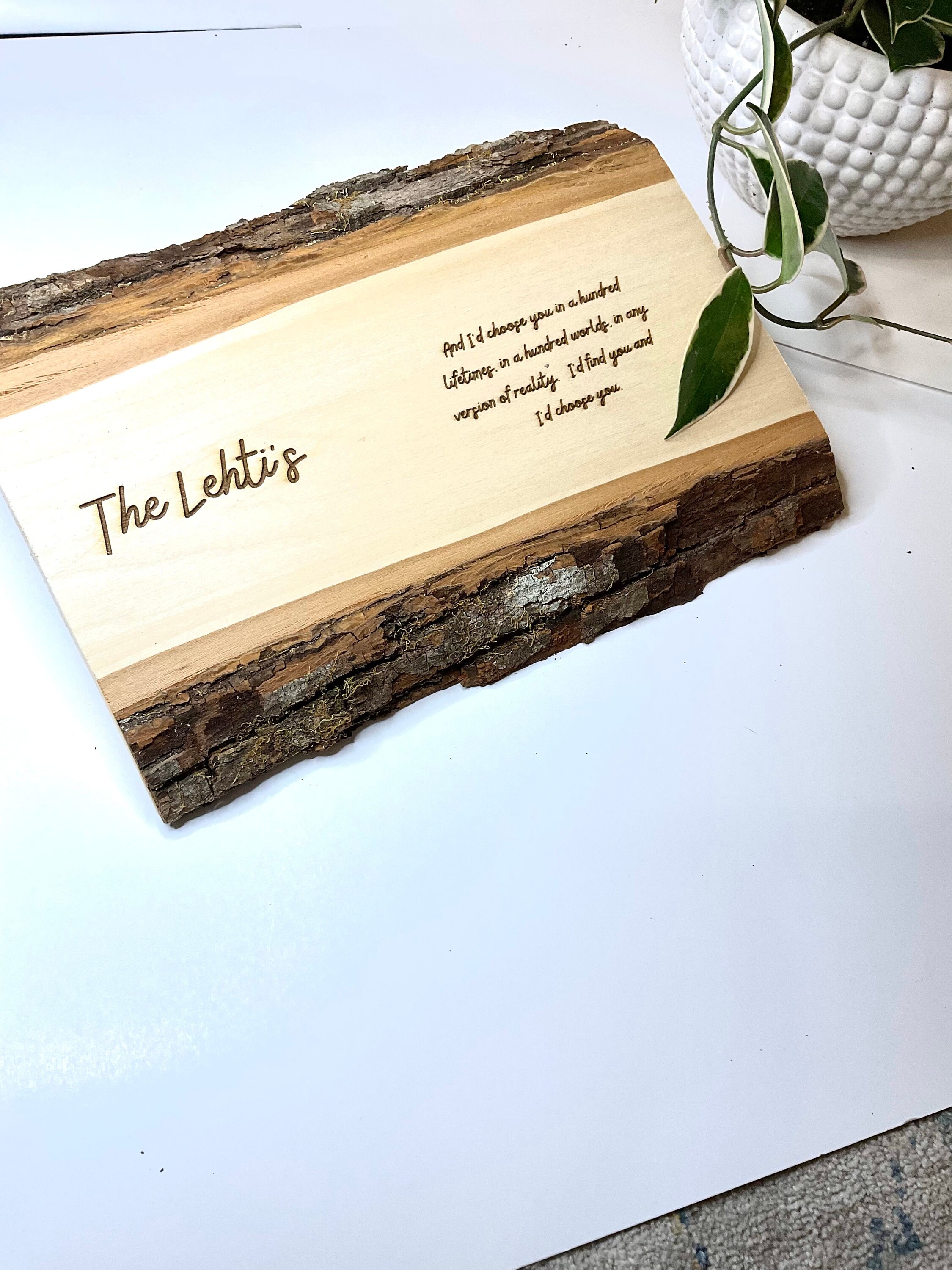 Custom Wooden Slab Sign - Etsy