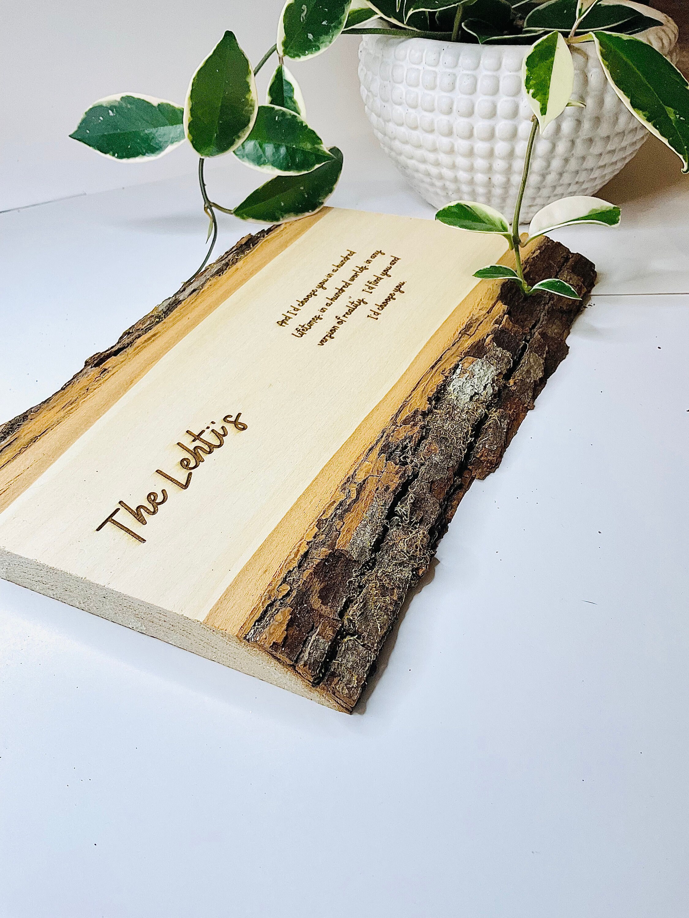 Custom Wooden Slab Sign - Etsy