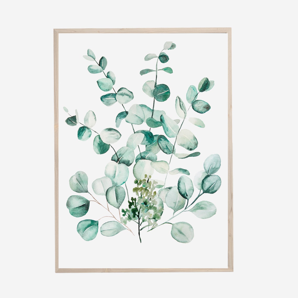 Boho Botanical Print Set of 4 Digital Prints, Green Gallery Wall Art ...