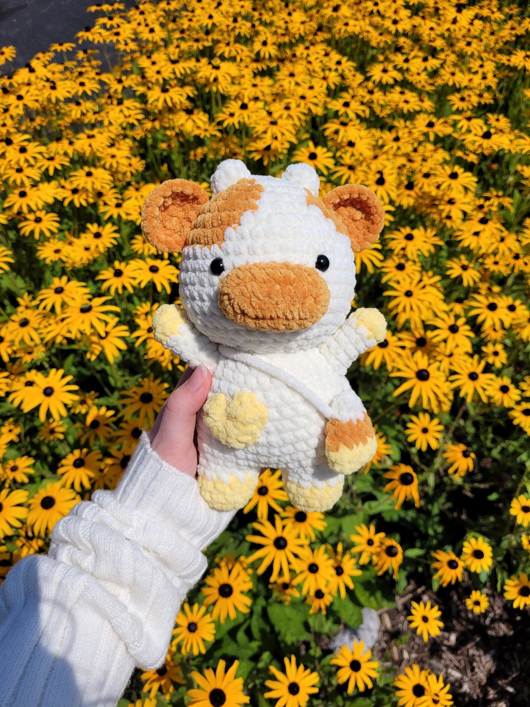 Candy Corn Cow Plushie, Crochet Cow, Fall Plushie, Crochet Plushie ...