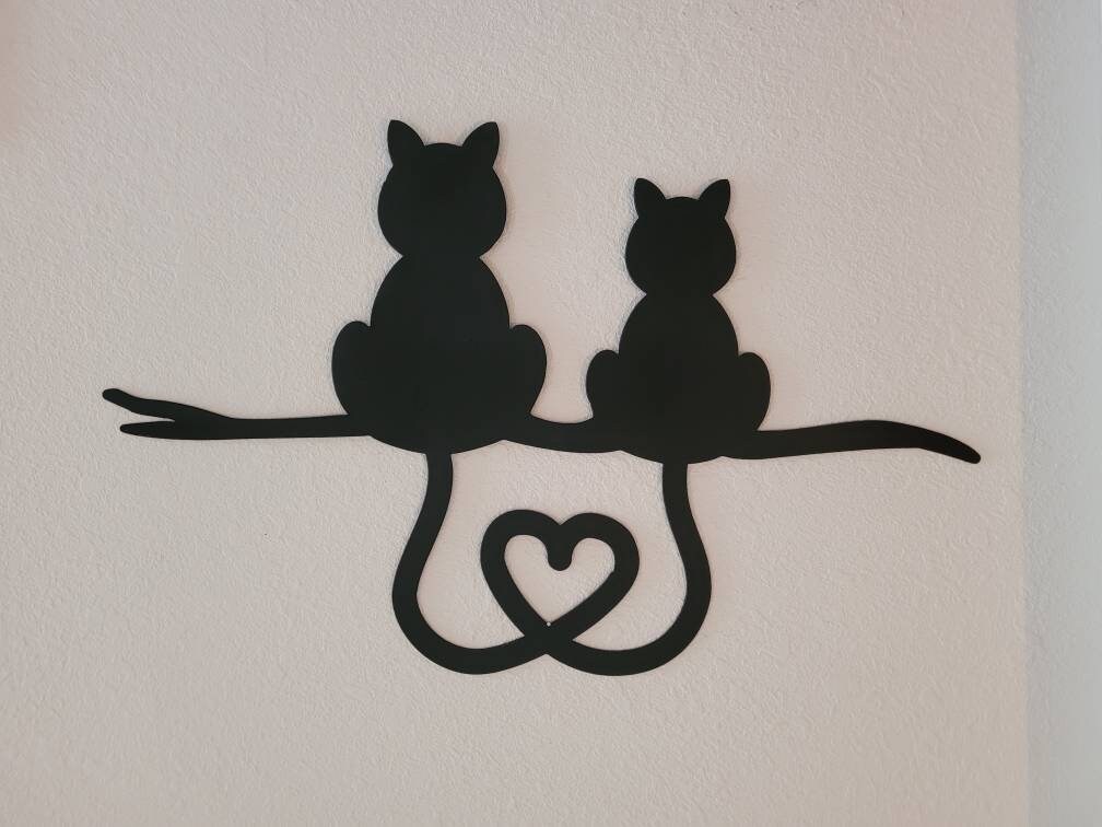 Cat Love Metal Sign - Etsy