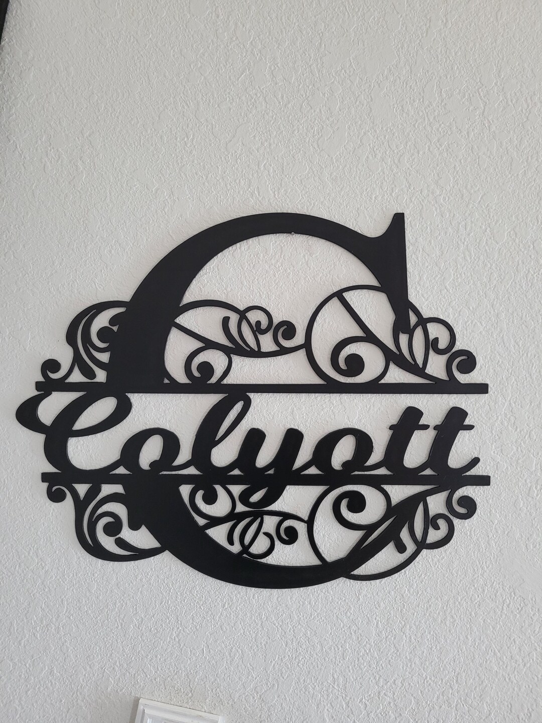 Custom Metal Monogram Signs - Etsy