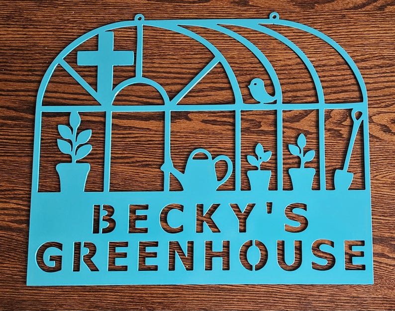 Metal Greenhouse Sign - Etsy