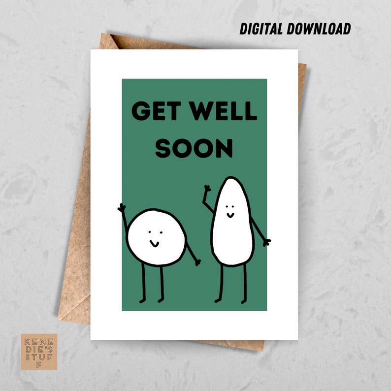 Printable Get Well Soon Card, Thinking About You Cards, 5x7 Blank ...