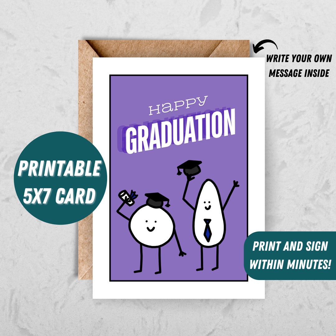 Congratulations Graduate Greeting Card Happy Graduation Printable Card ...
