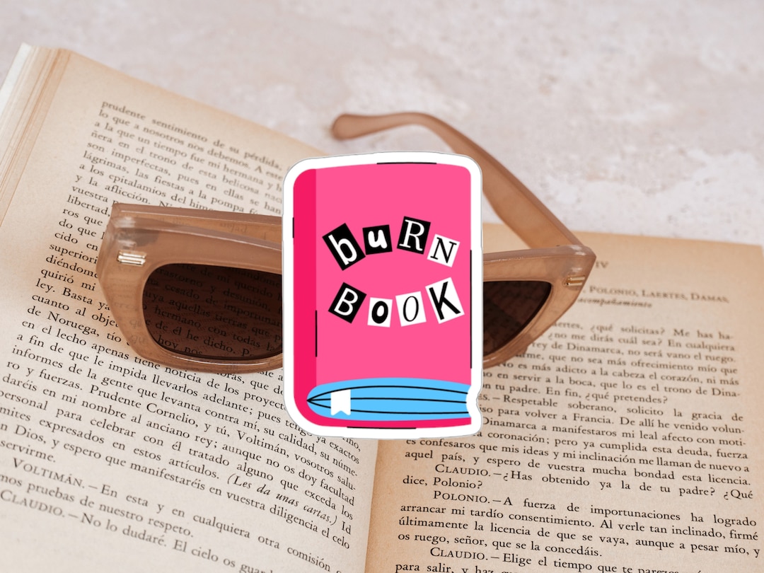 Burn Book Sticker, Book Sticker, Kindle Sticker, Laptop Sticker - Etsy