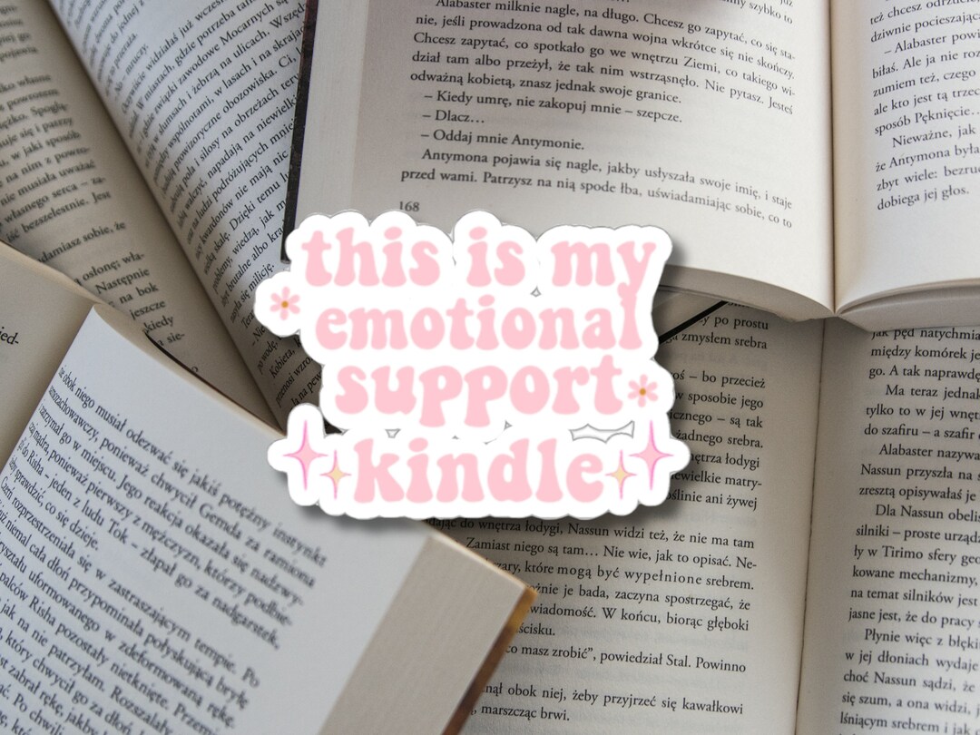Emotional Support Sticker, Ereader Sticker, Laptop Sticker, Reading ...