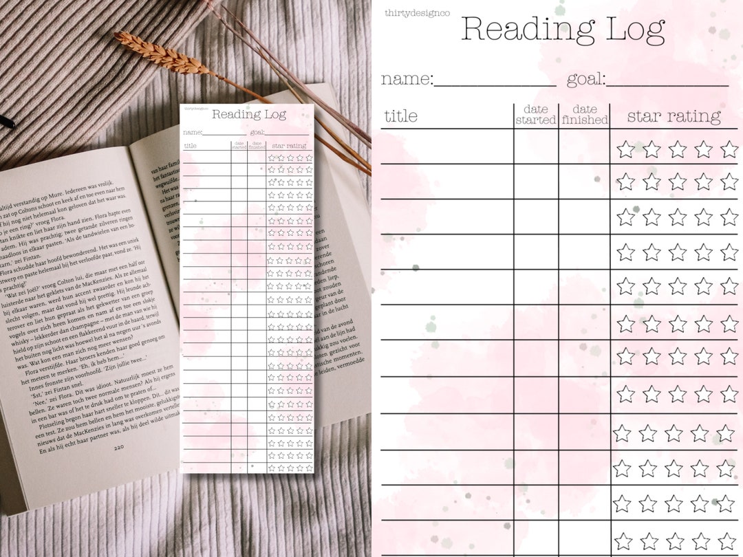 Library Card Bookmark, Reading Log Bookmark, Reading Log, Book Tracker ...