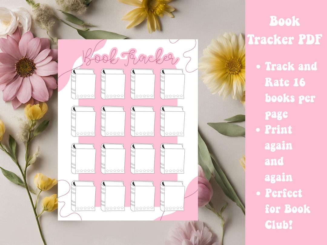 Printable Book Tracker PDF - Etsy