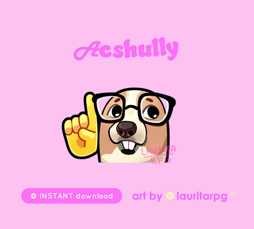 Ackshully Doggo Emote for Twitch, Meme Emote, Fun Emote, Cute Emote for ...