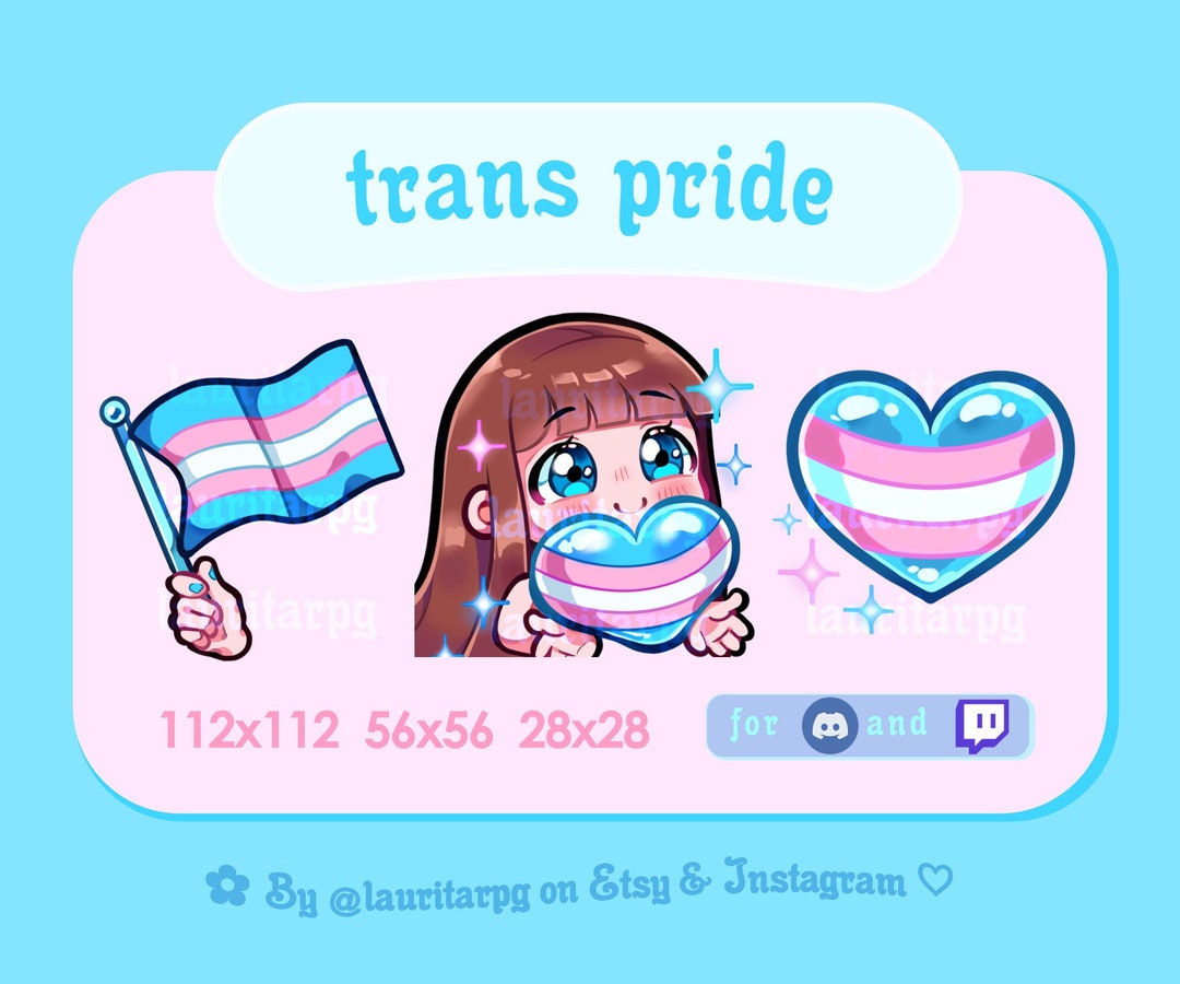 Trans Pride Emotes for Twitch and Discord, Lgbtqia Emotes - Etsy UK