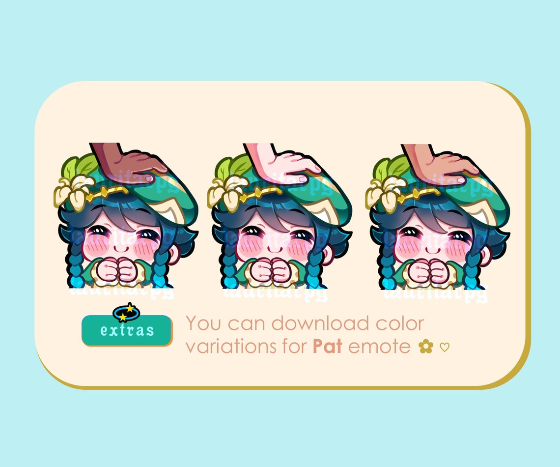 Venti Emotes Set 1, Emotes for Twitch and Discord, Genshin Impact ...