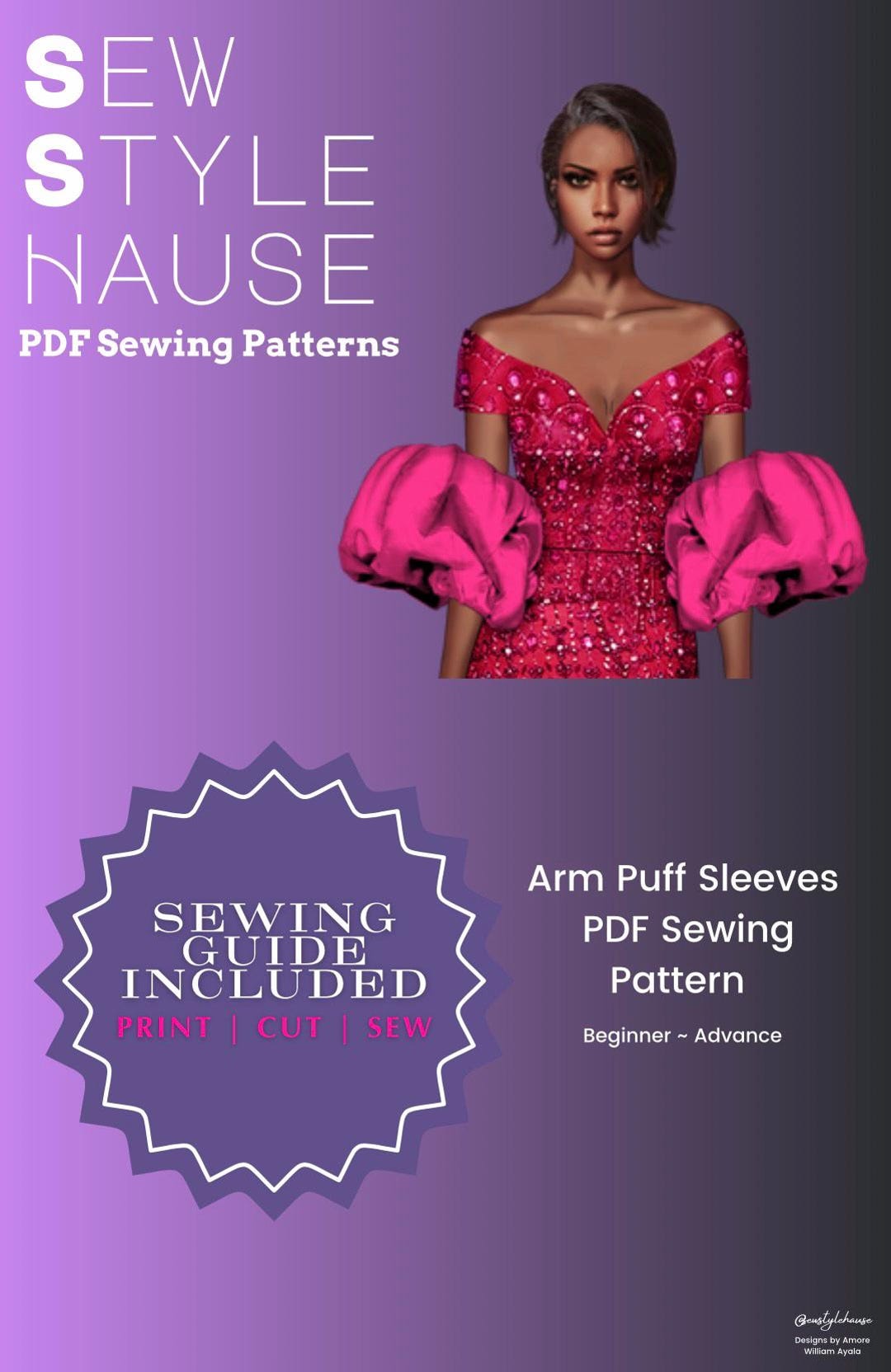 Arm Puff Sleeve PDF Sewing Pattern - Etsy