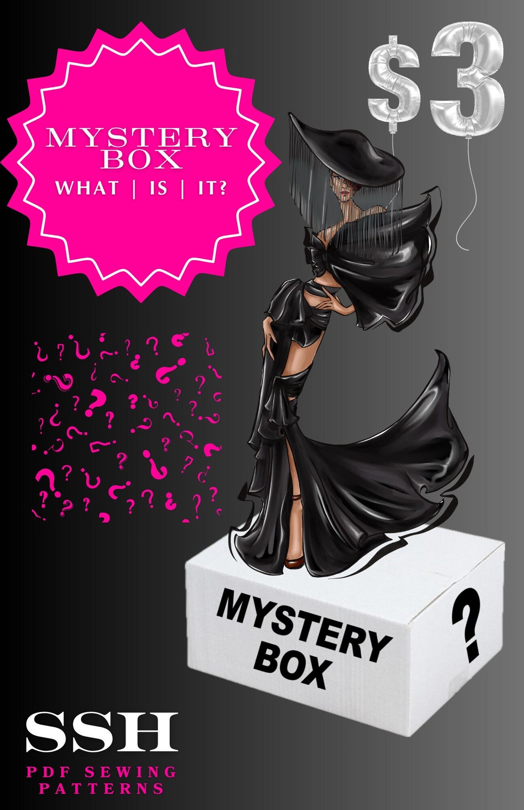 Mystery Box Code Pink PDF Sewing Pattern - Etsy Australia
