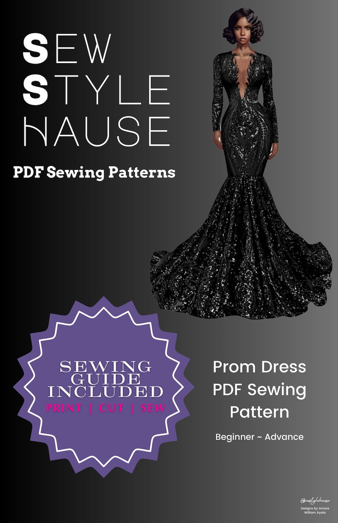 Prom Dress Gown PDF Sewing Patterns - Etsy