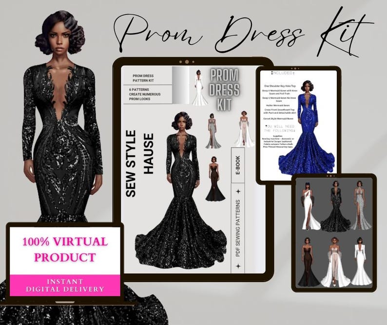 Prom Dress Kit PDF Sewing Patterns - Etsy