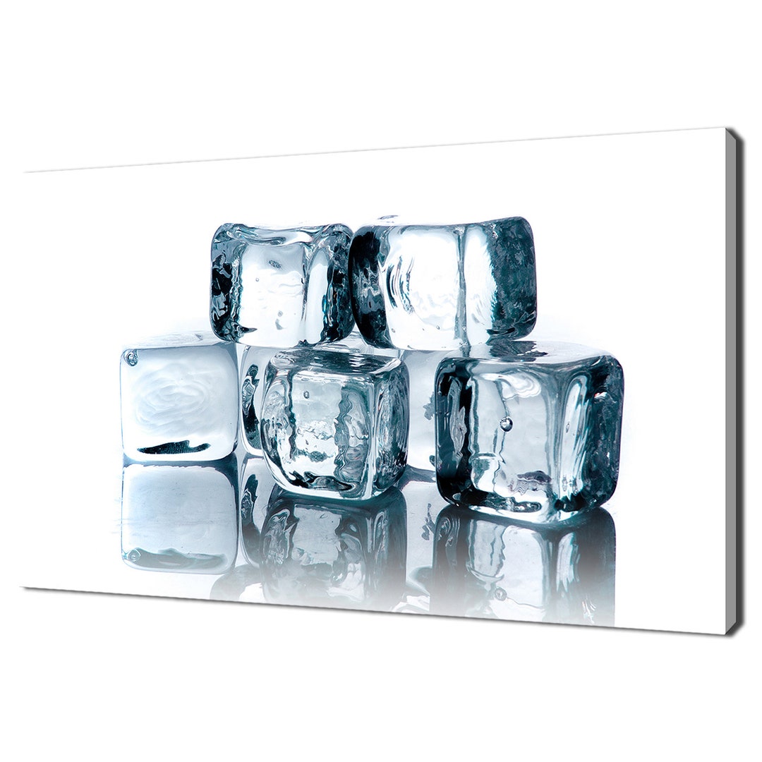 Melting Shiny Blue Water Ice Cubes Kitchen Modern Design Home Decor ...