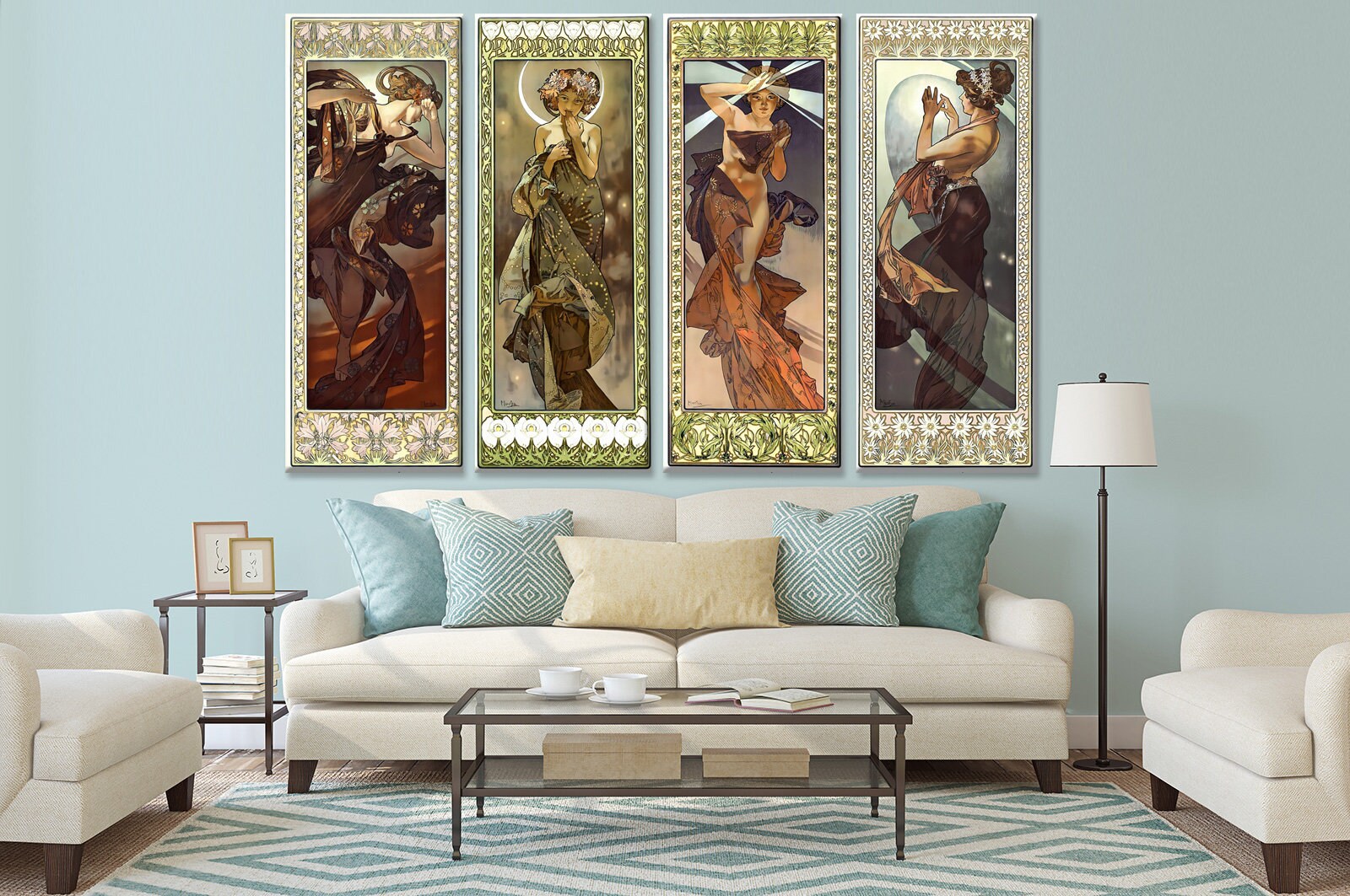 Alphonse Mucha the Moon and the Stars (1902) Art Nouveau Reproduction ...