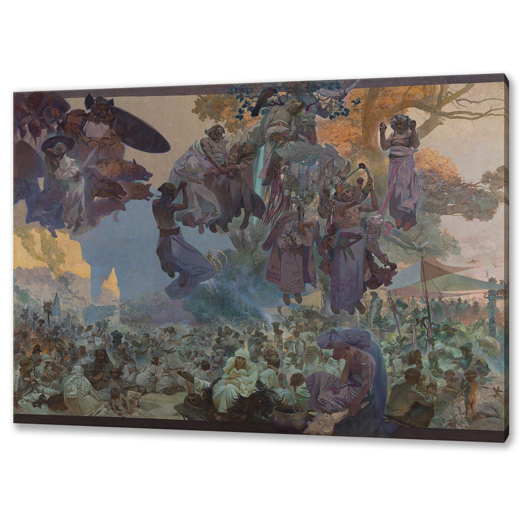 Alphonse Mucha Slav Epic the Celebration of Svantovit in Rujana 1912 ...