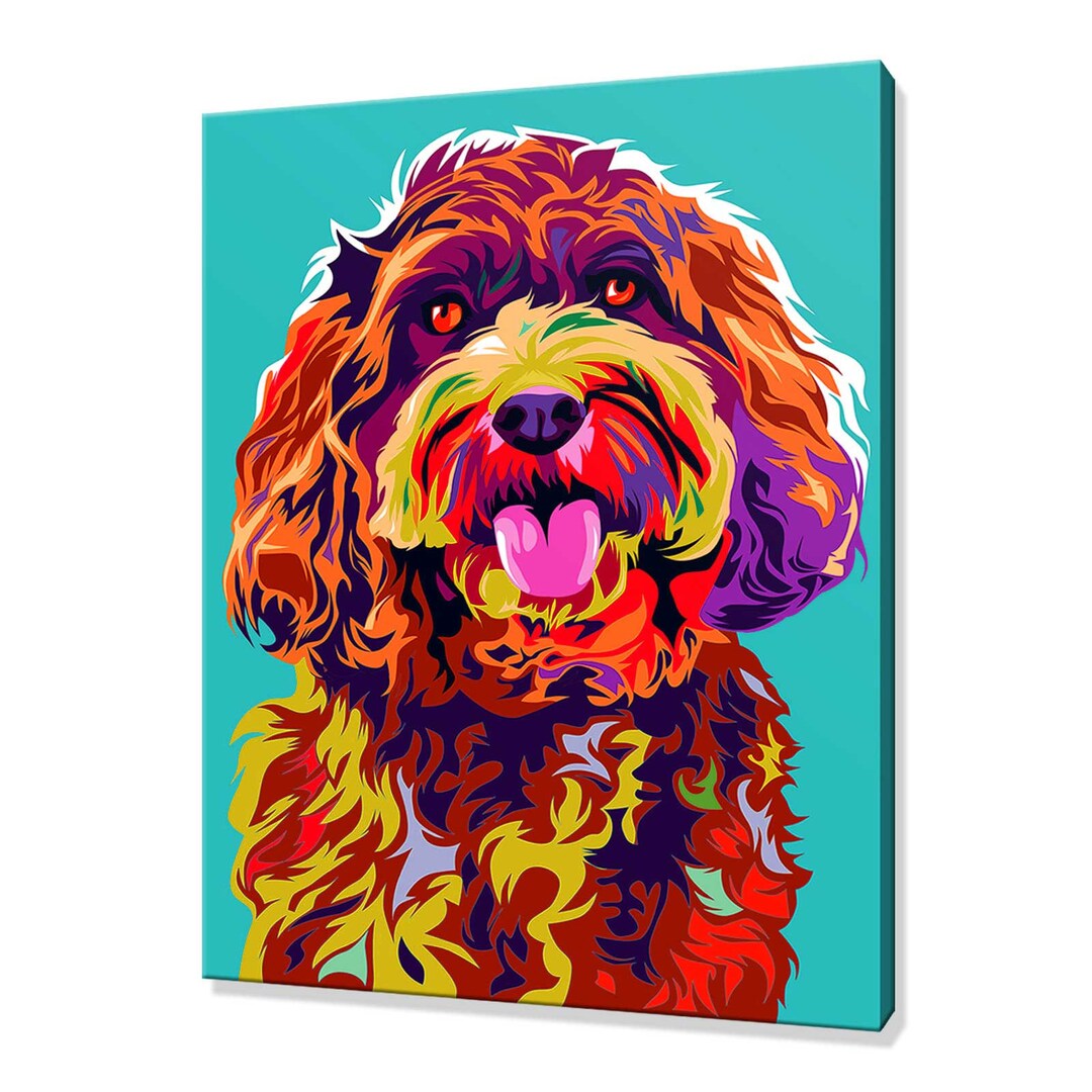 Cockapoo Dog Animal Pet Modern Design Home Decor Canvas Print Wall Art ...