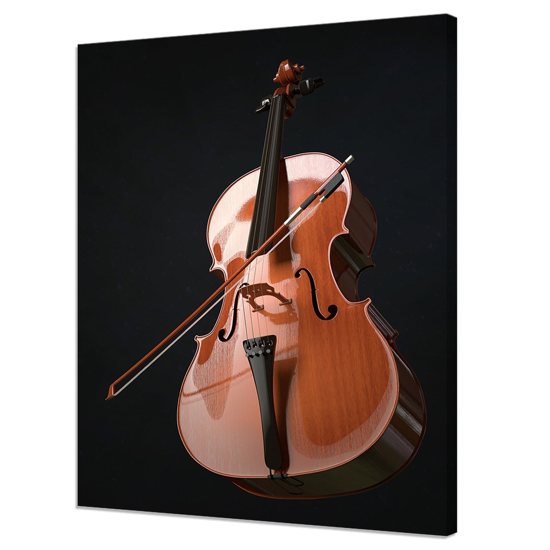 Geige Violoncello Musikinstrument Modernes Design Leinwand Druck Wohnkultur Wandkunst Wandbehang ...