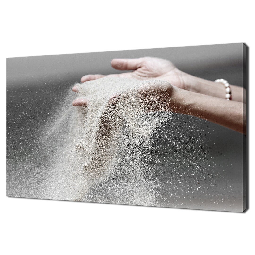 Sand Slipping Through the Hands Minimalism Modern Design Decor Canvas ...
