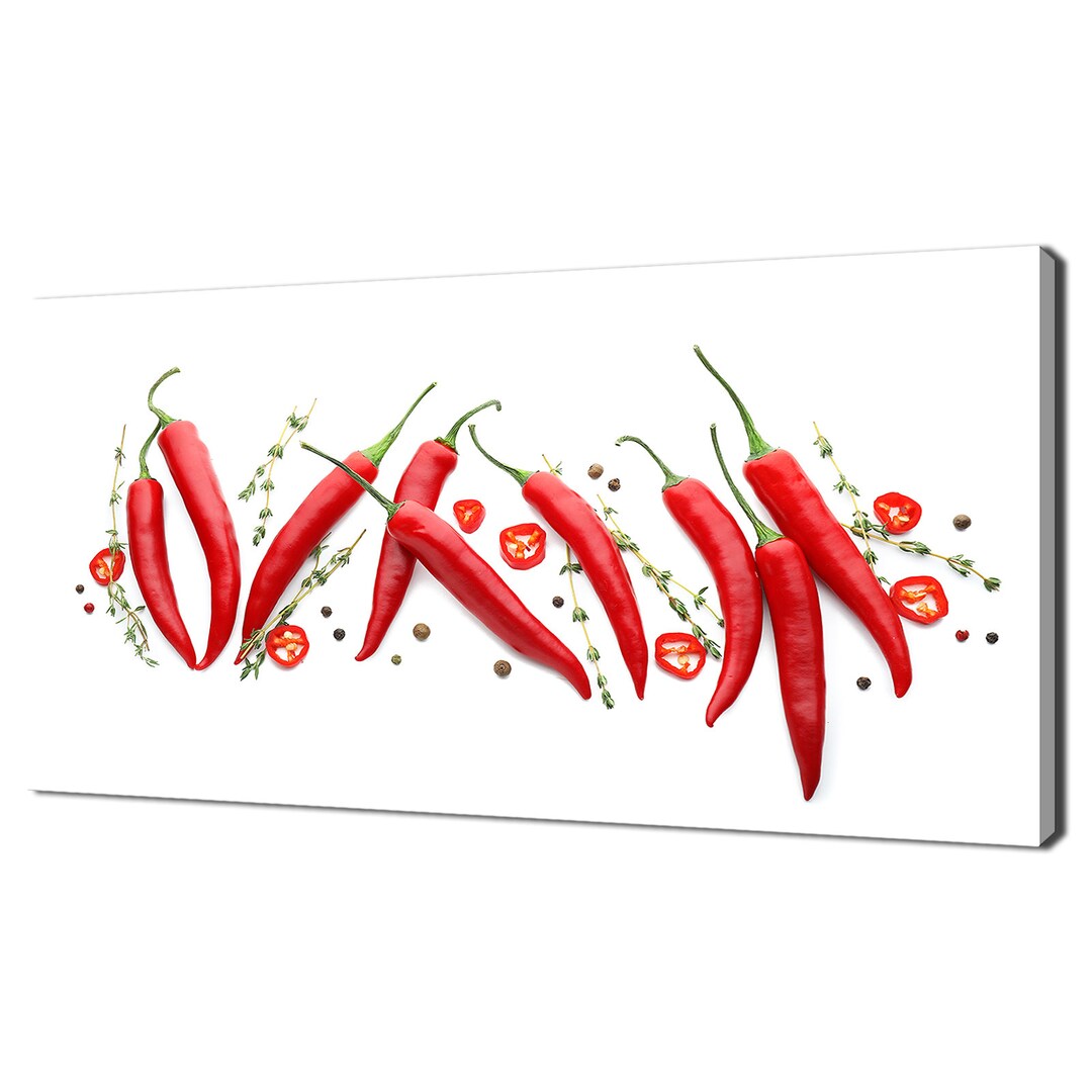 Hot Red Chili Peppers Kitchen Modern Design Home Decor Canvas Print ...