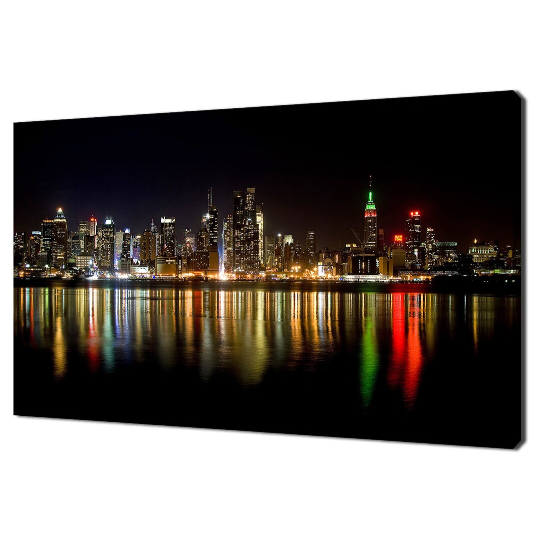Bunte Skyline von New York City Modernes Design Wohnkultur Leinwand Print Wand Kunst Bild ...