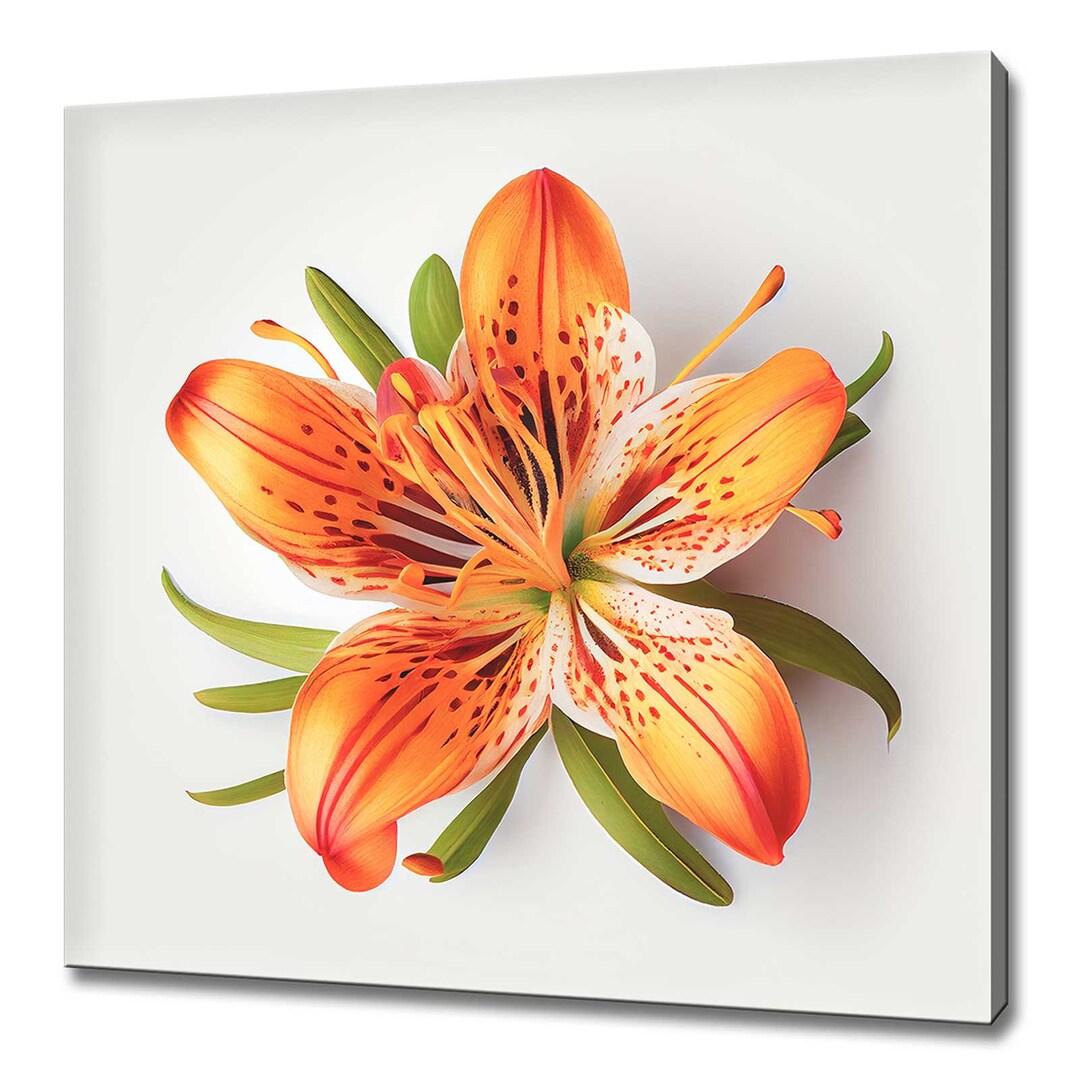 Beautiful Orange Yellow Tiger Lily Flower Modern Floral Design Home ...