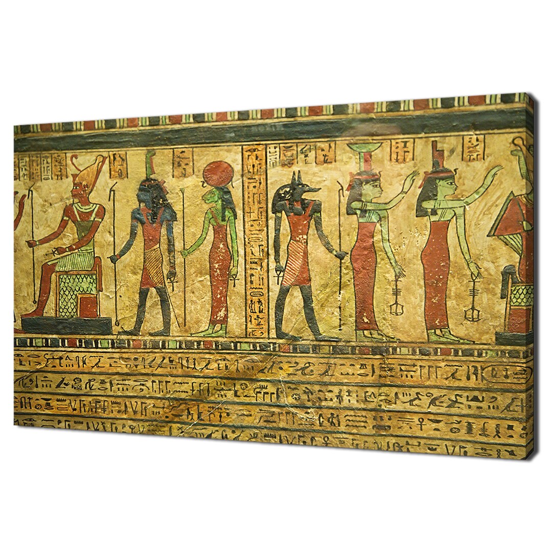 Ancient Egyptian Papyrus With Hieroglyphs and Painting Modern Design ...