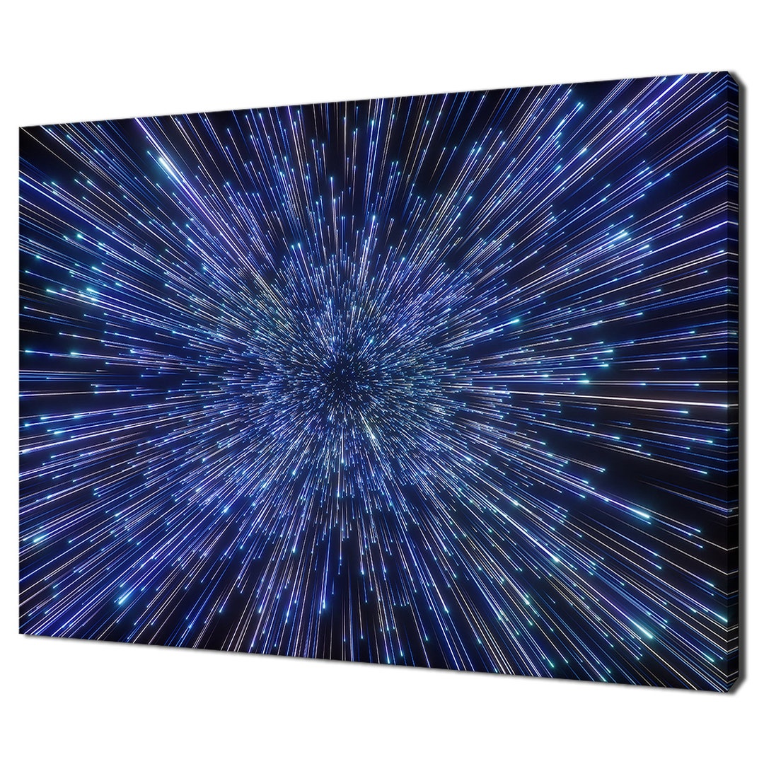Blue Abstract Galaxy Cosmic Rays Background Modern Design Home Decor ...