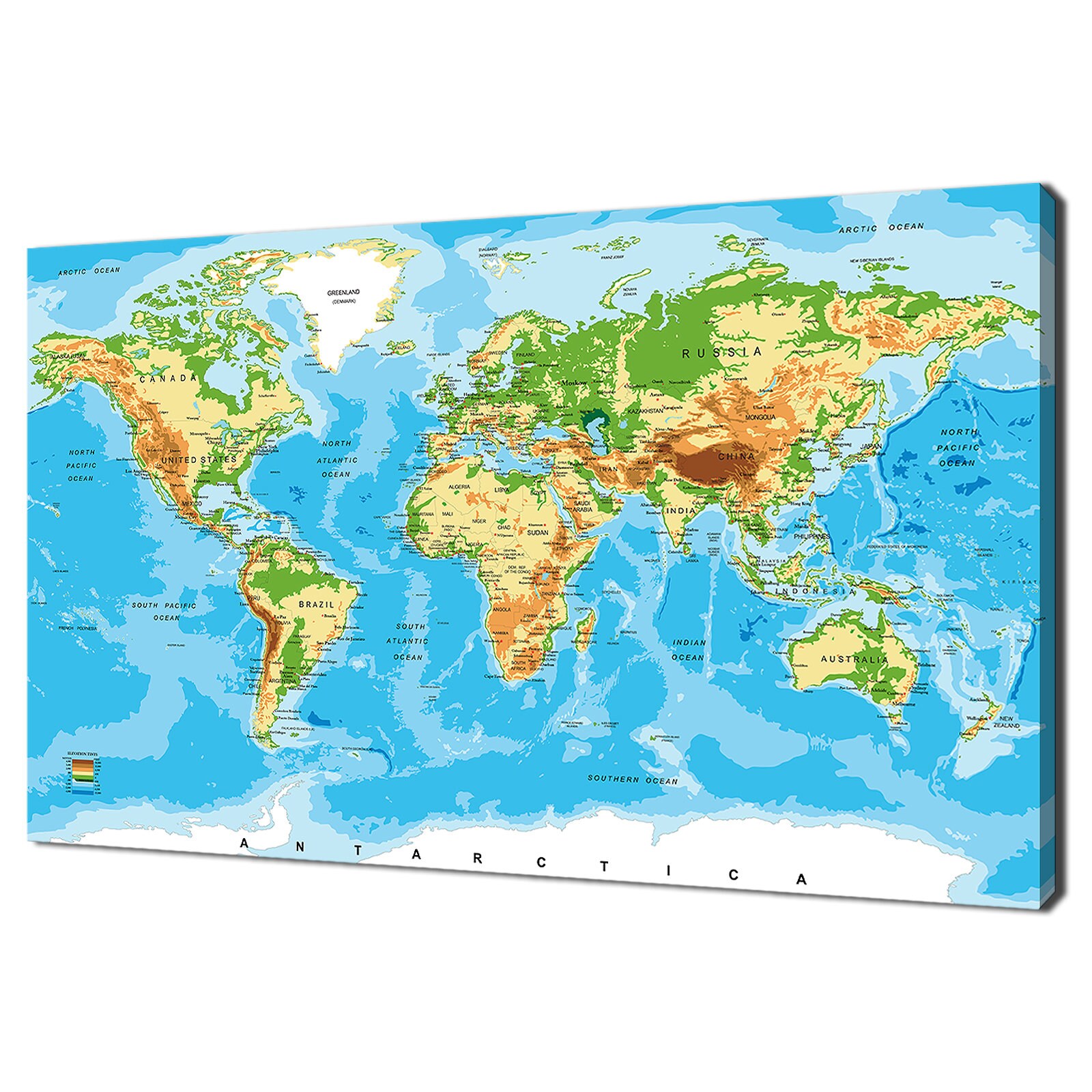 Map of the World Geography Modern Design Home Office Decor - Etsy UK