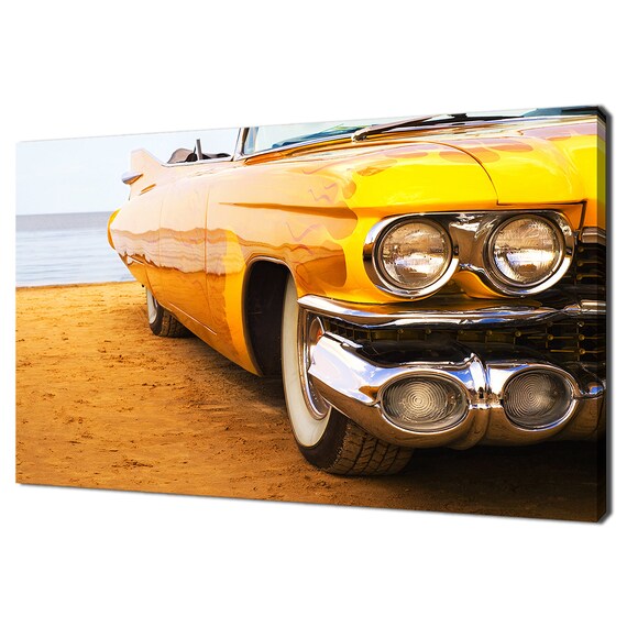 Cadillac At The Beach Painting