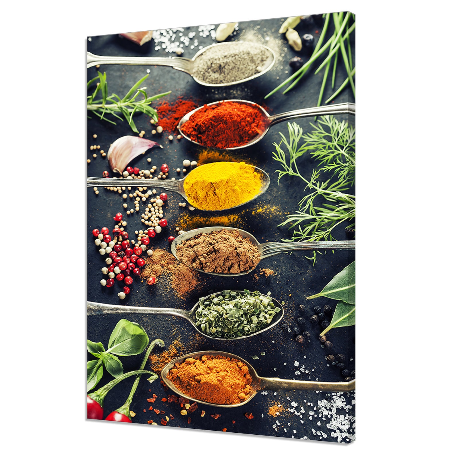 Spoons of Herbs and Spices Selection Colourful Kitchen Modern - Etsy