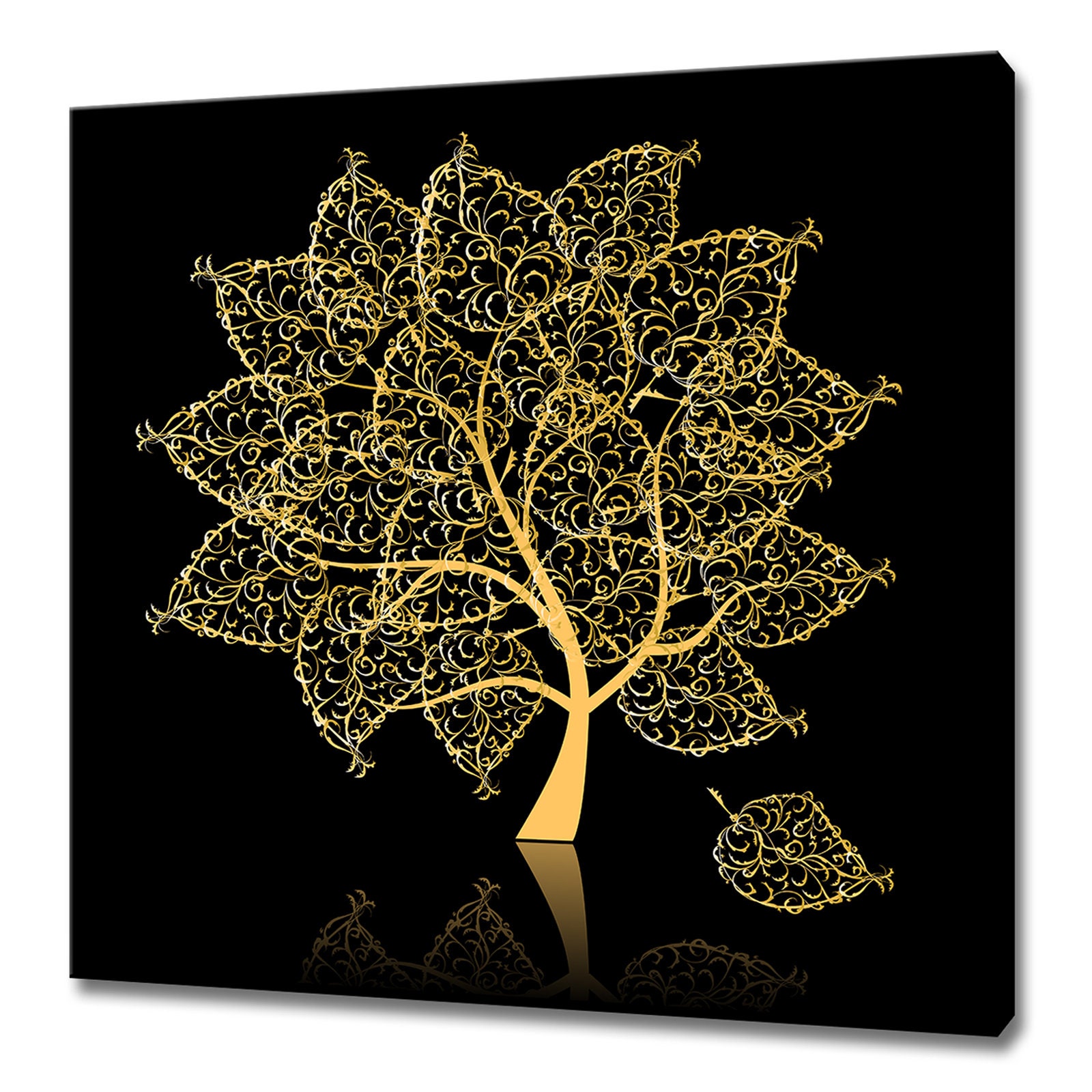 Stunning Gold Abstract Tree Modern Design Home Decor Canvas - Etsy UK