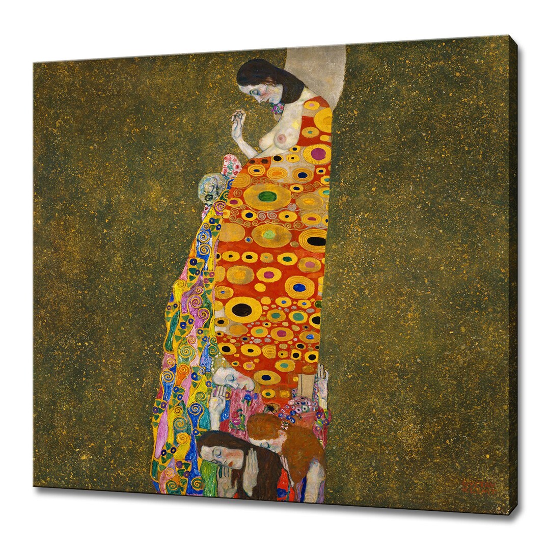 Gustav Klimt Hope II 1907 - 1908 Art Nouveau Reproduction Modern Style ...