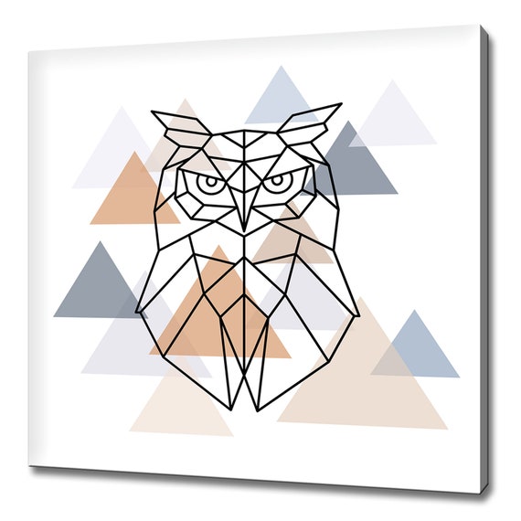 Geometric Owl Head