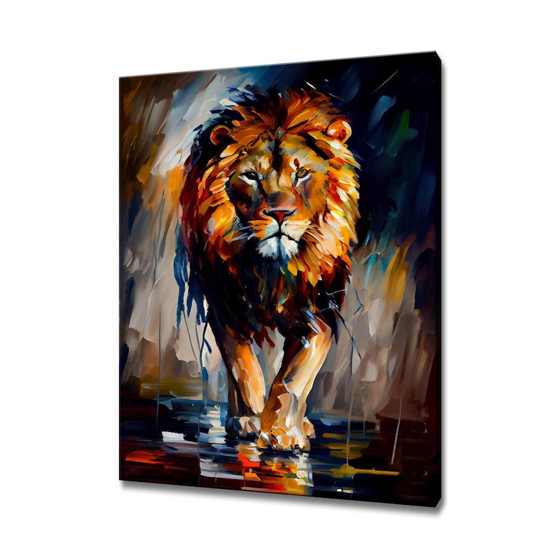 Lion Painting - Etsy