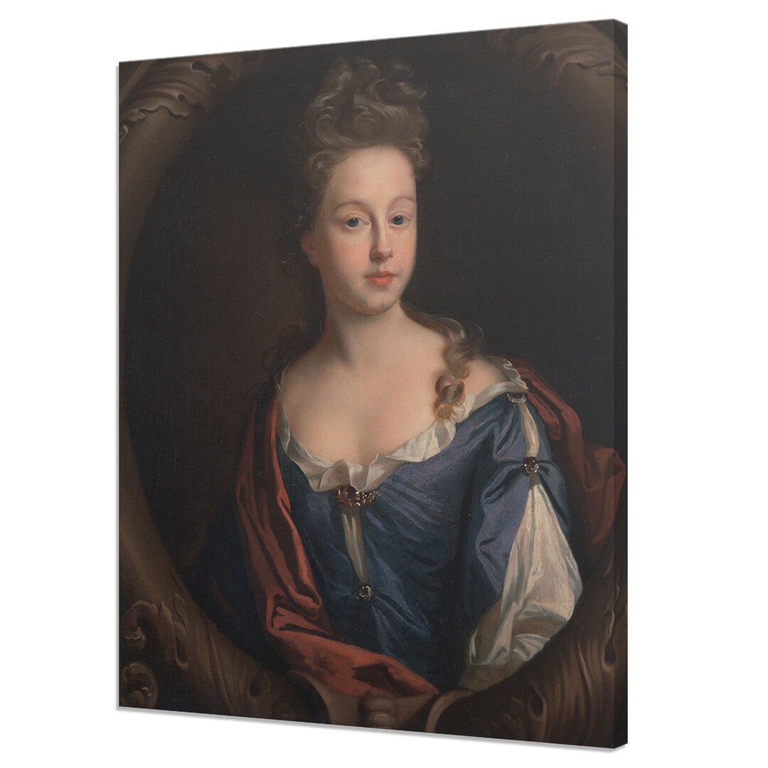 Baroque Antique Female Portrait, Romantic 17th Century Wall Decor ...