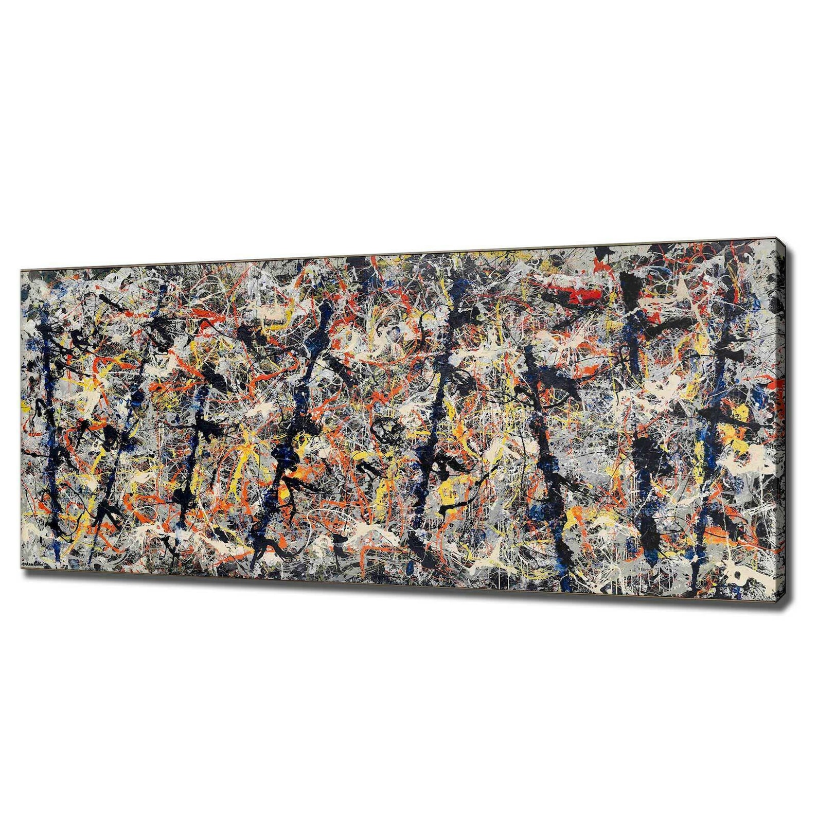 Iconic Jackson Pollock Blue Poles Modern Design Decor - Etsy