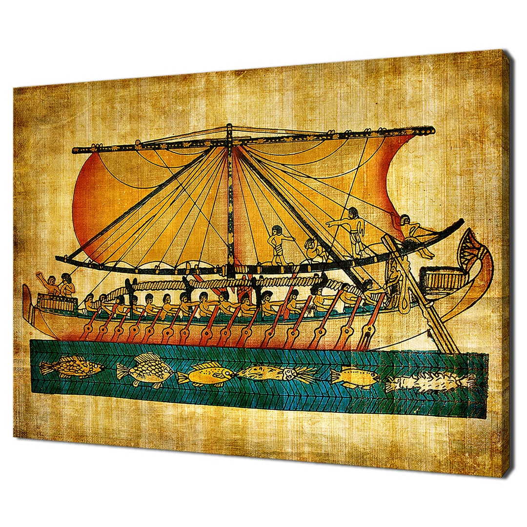 Ancient Old Egyptian Papyrus Modern Design Home Decor Canvas Print Wall ...